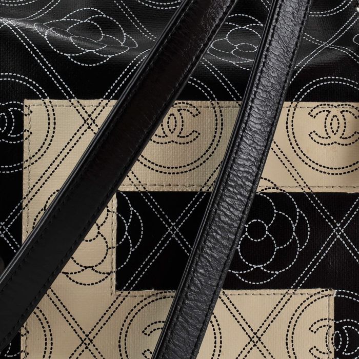 Chanel Logo Camellia Shopping Tote Printed Coated Canvas Medium | Grailed