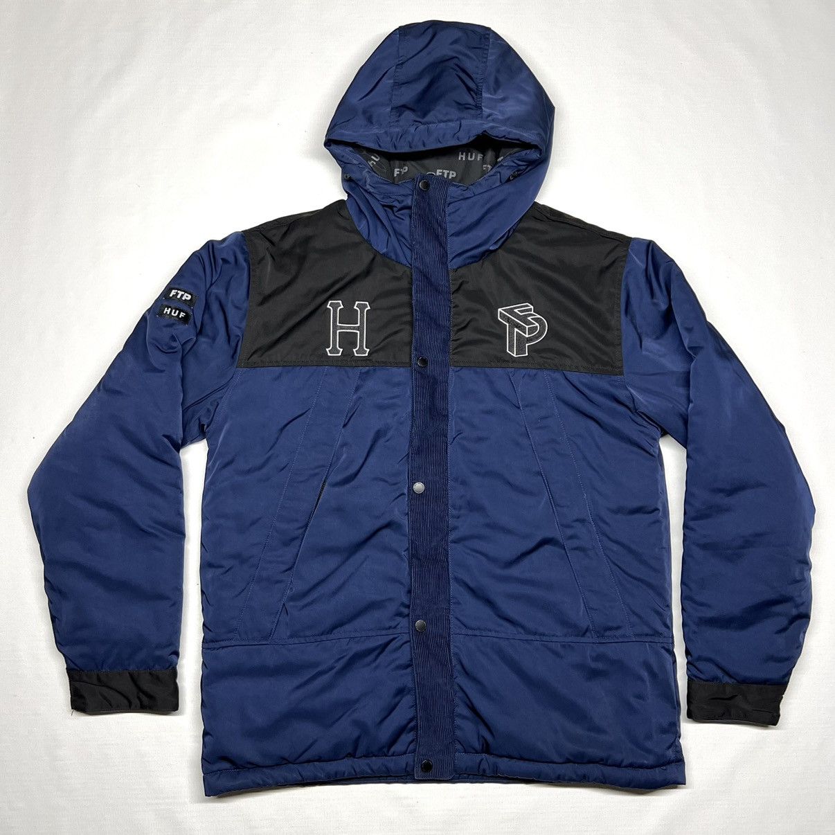 Huf RARE 2016 FTP X HUF Hooded Jacket First Collab OG Logo Navy | Grailed