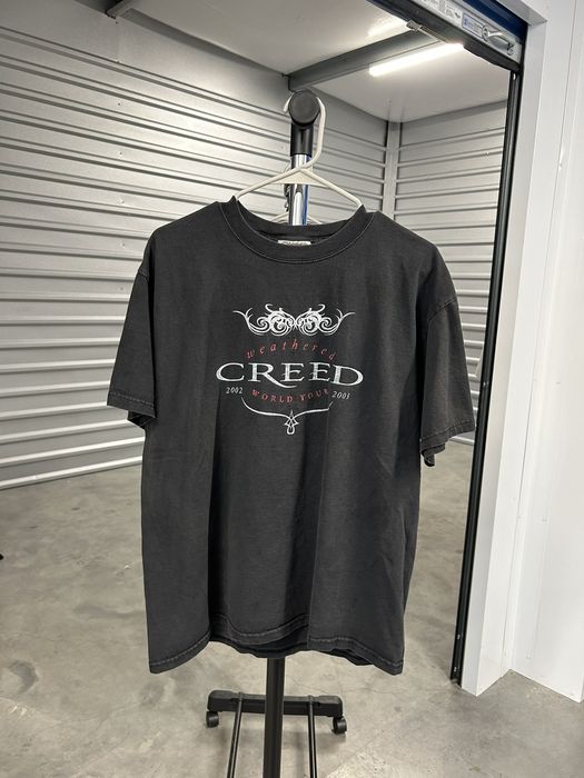 Vintage Vintage 90’s Weathered Creed World Tour Graphic band tshirt | Grailed