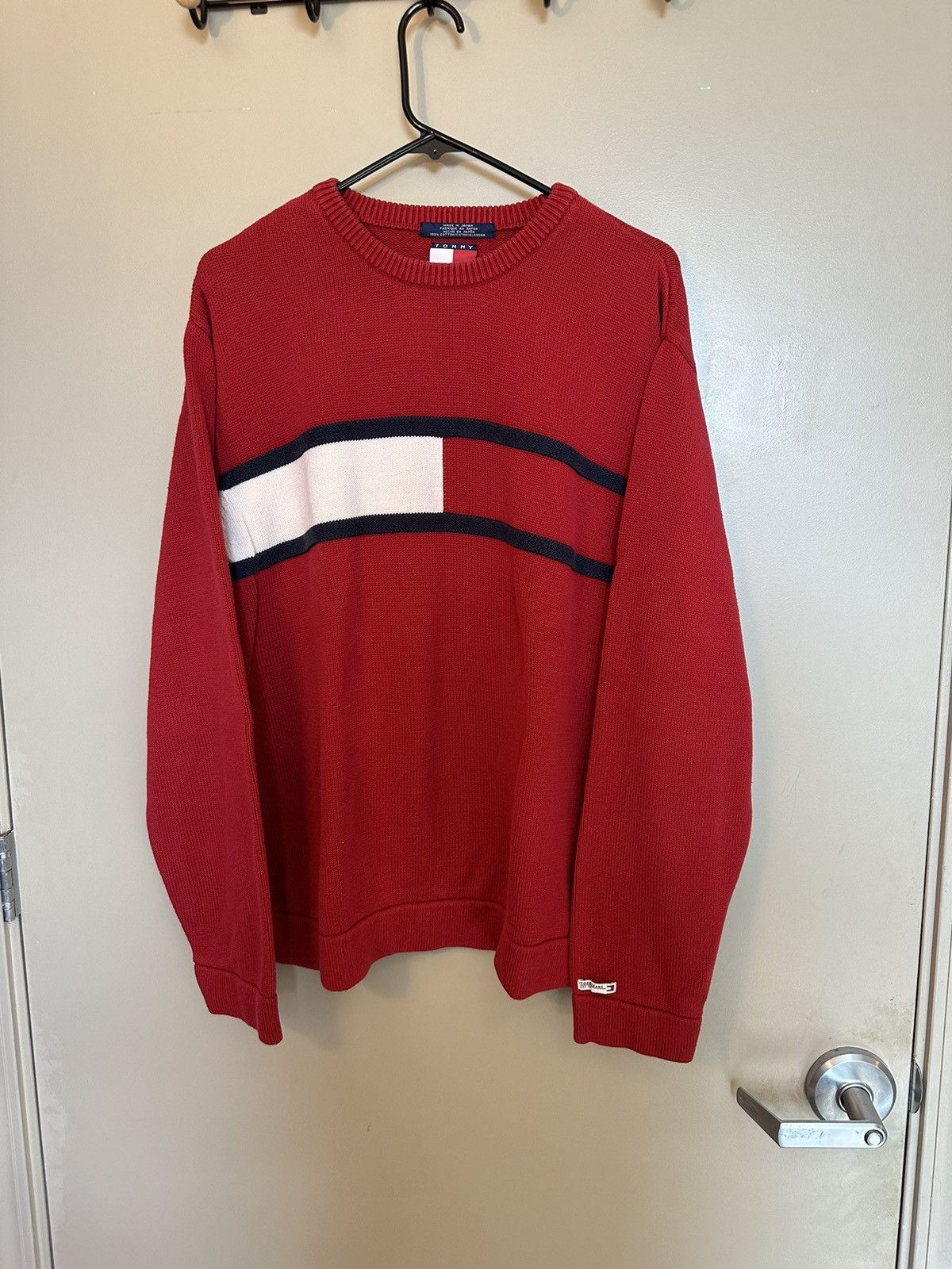 Tommy Hilfiger MADE IN JAPAN Tommy Jeans Flag Logo Sweater Top Japanese ...