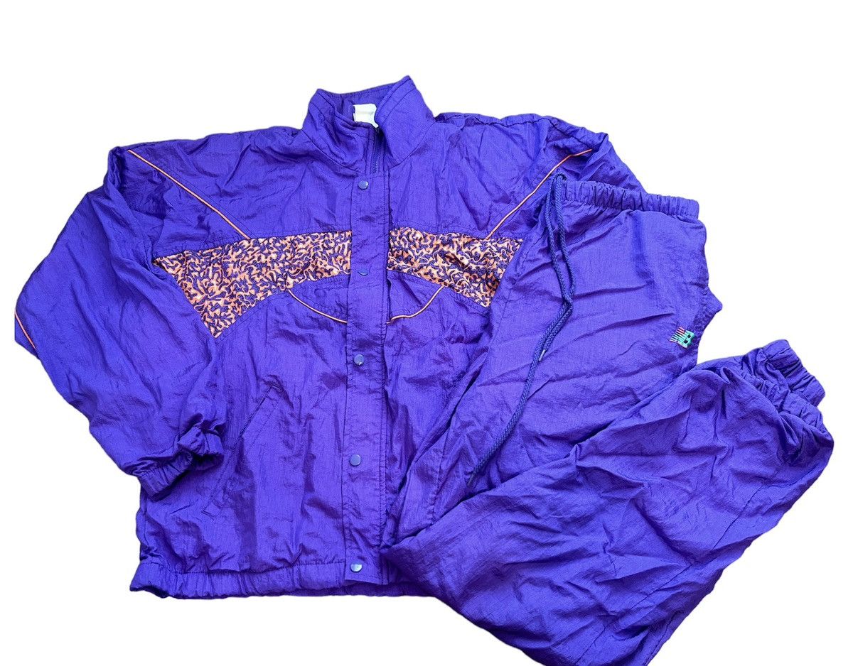 New Balance VTG New Balance 2 Piece Track Suit Purple 90s Neon | Grailed