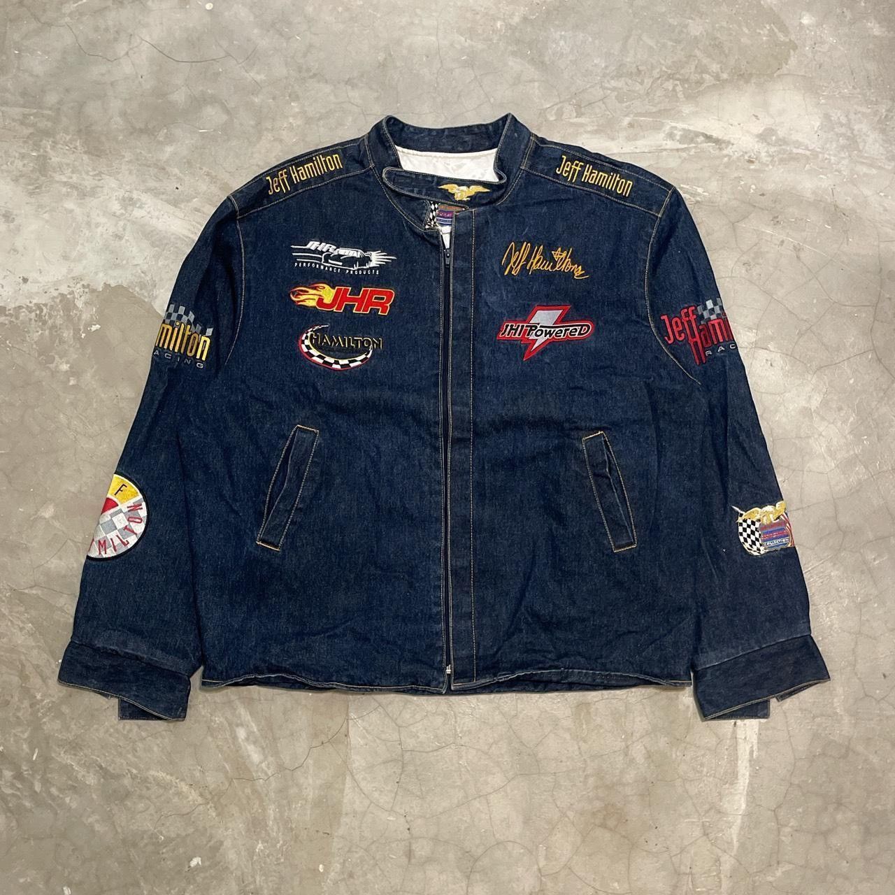 Vintage Vintage 90’s Jeff Hamilton NASCAR Denim Jacket | Grailed