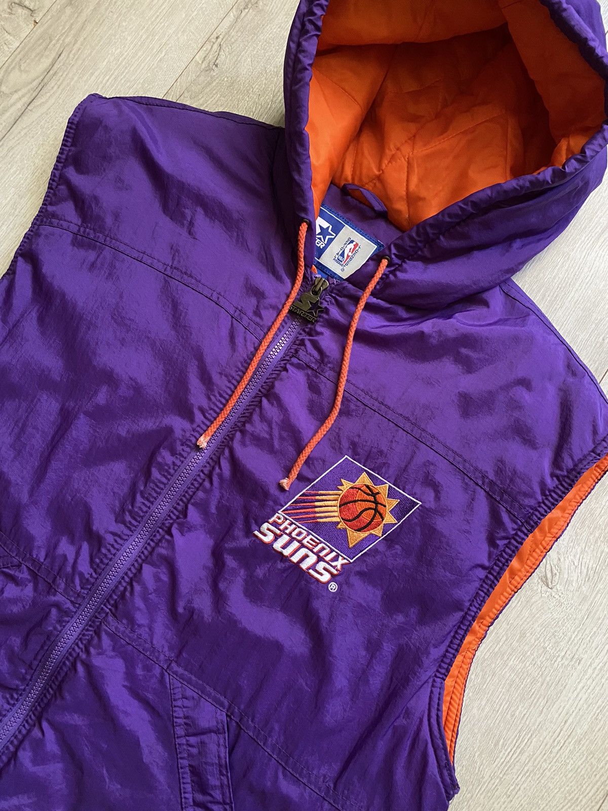 Vintage Starter Phoenix Suns NBA puffer vest | Grailed