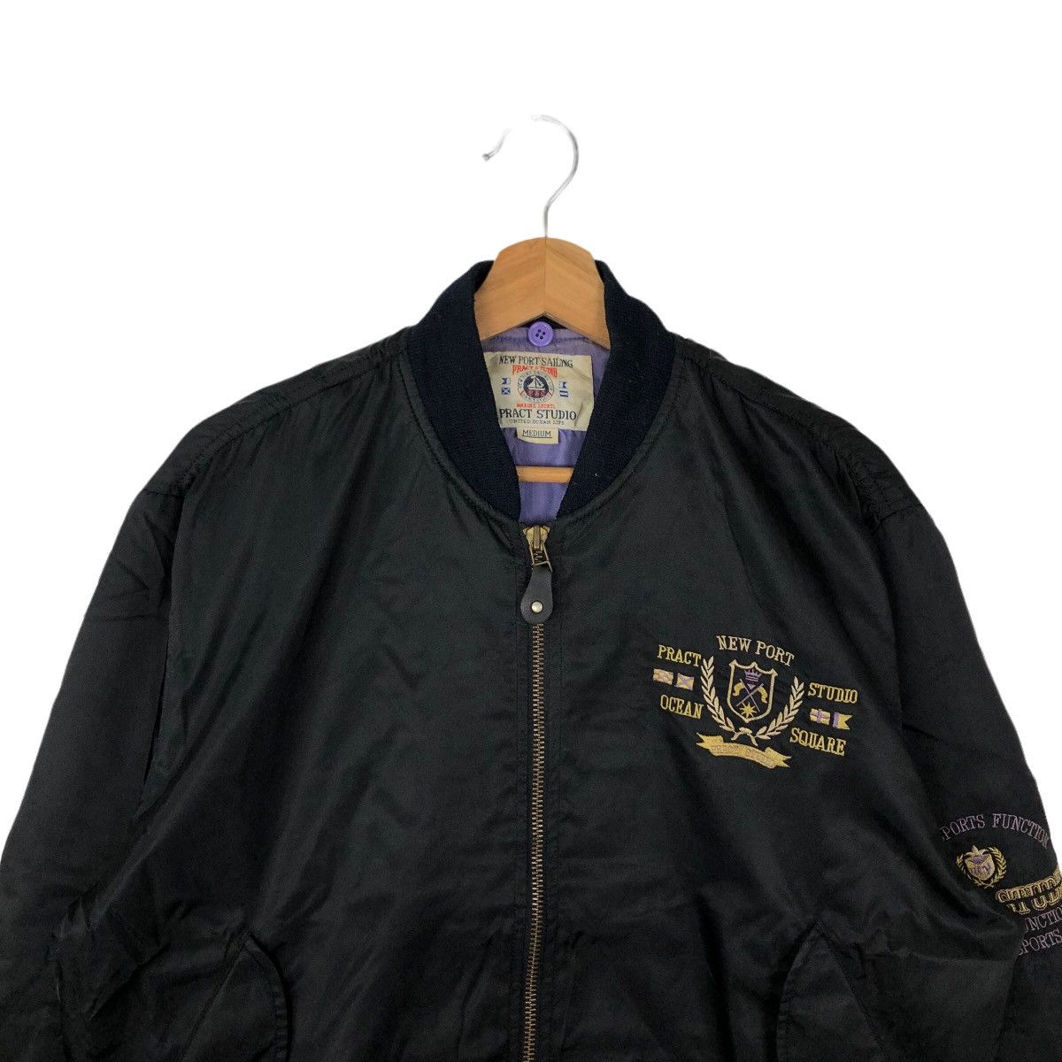 Japanese Brand VINTAGE BOMBER JACKET PRACT STUDIO JAPAN BIG LOGO | Grailed