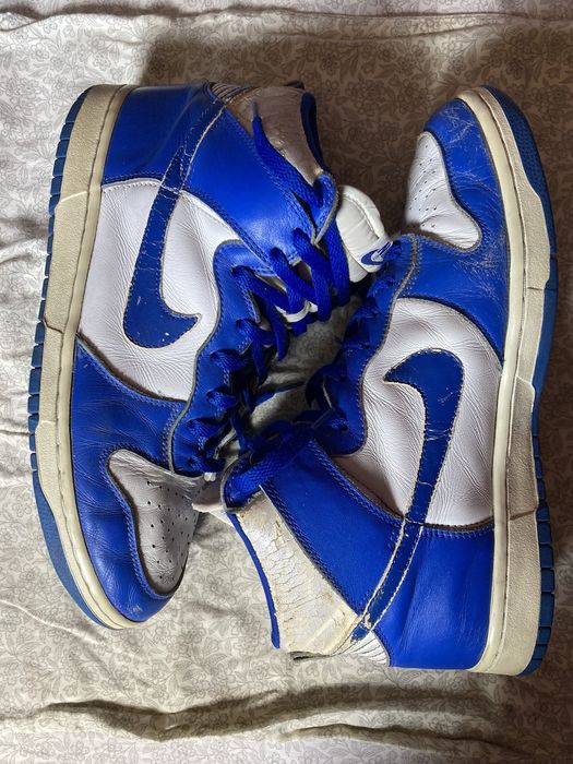Nike Vintage 1999 royal blue leather Dunks | Grailed