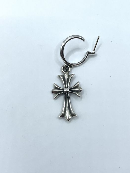 Chrome Hearts Cross Hoop Earring Chrome Hearts | Grailed
