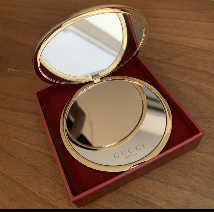 Gucci Gucci gold monogram double pocket mirror | Grailed