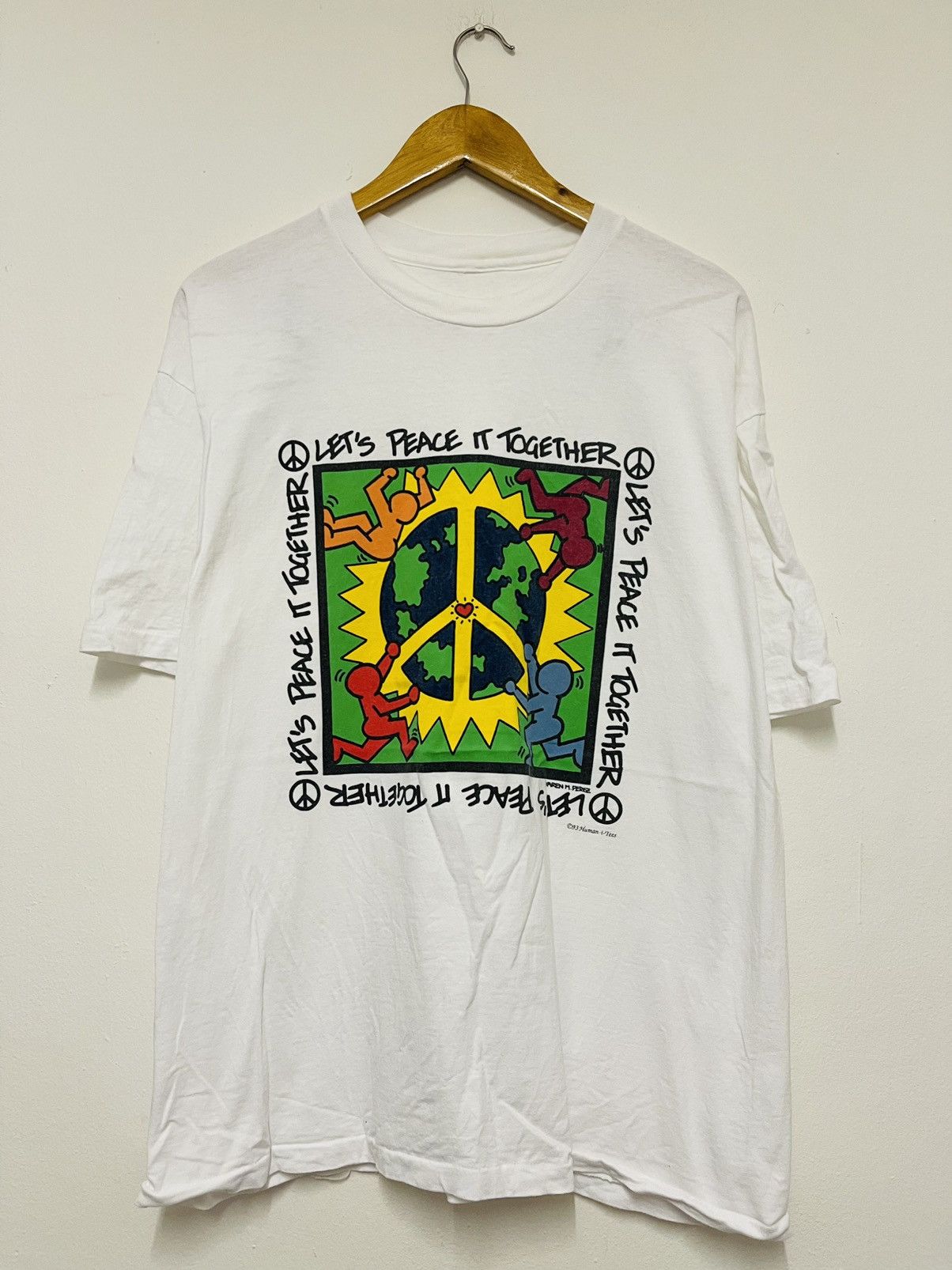 Streetwear × Vintage Vintage 90s Let’s Peace It Together 1993 T-Shirt ...