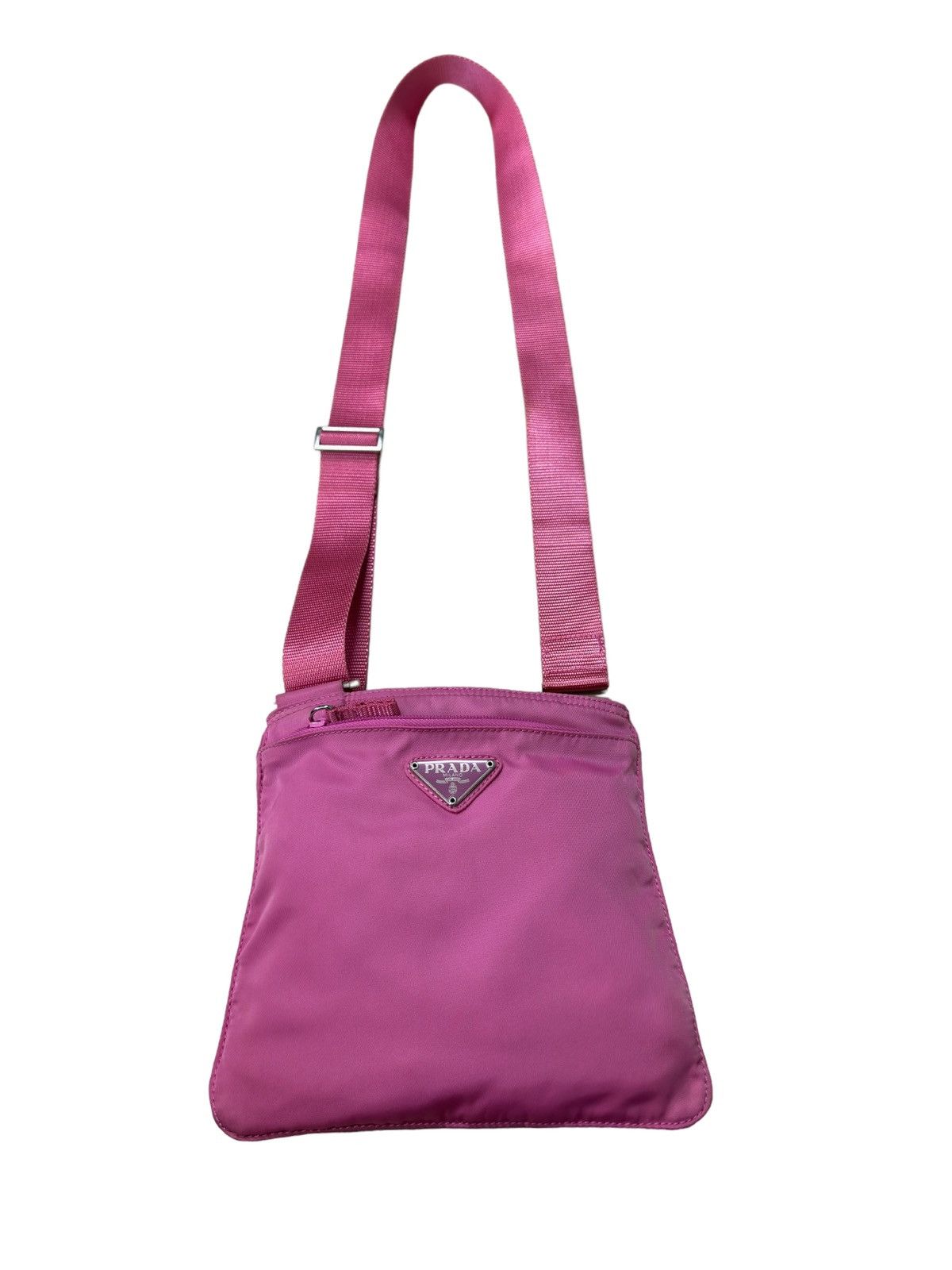 Prada × Vintage AUTHENTIC VINTAGE PRADA PINK NYLON MINI CROSSBODY BAG ...