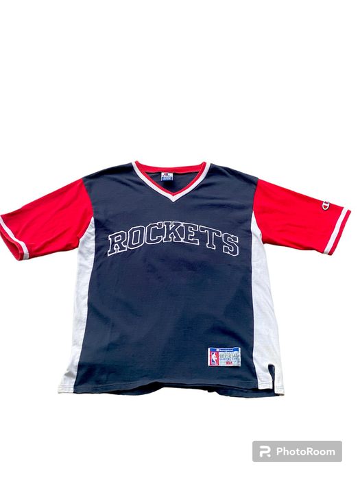 Vintage Vtg 90s Champion Houston Rockets NBA Warm Up Shooting Shirt ...