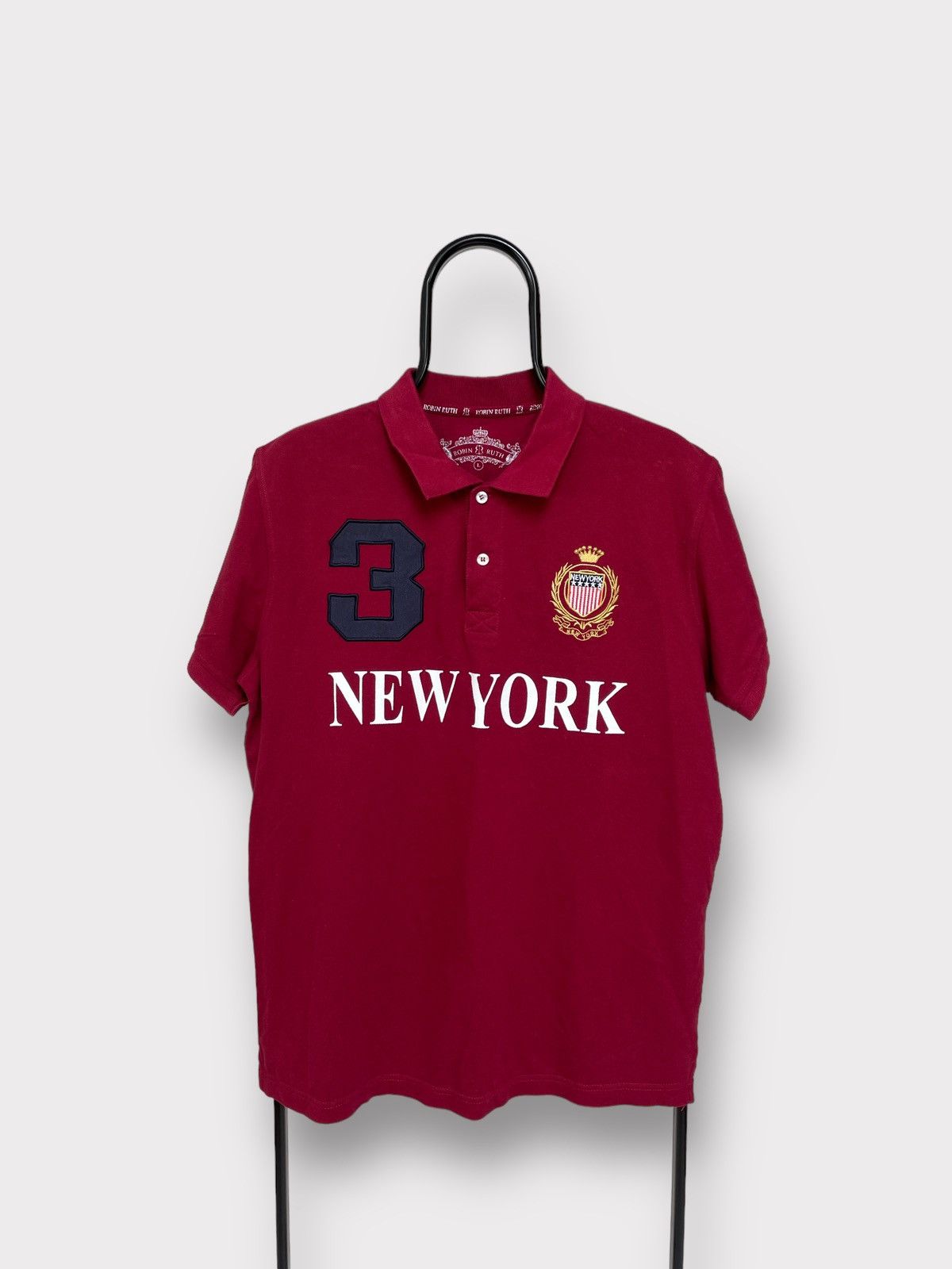 Robin Ruth Robin Ruth Maroon Polo Shirt Short Sleeve Vintage Vibes ...