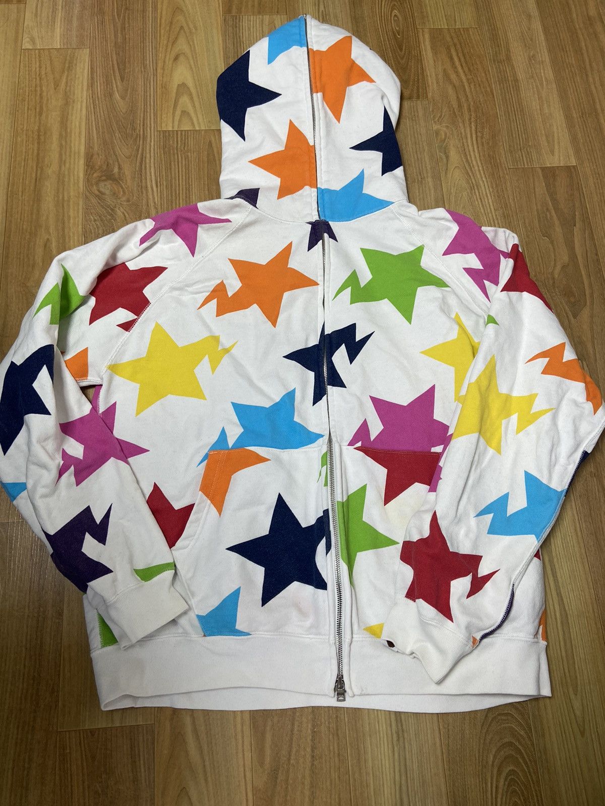 Bape Bape Sta Pattern Full Zip Hoodie | Grailed