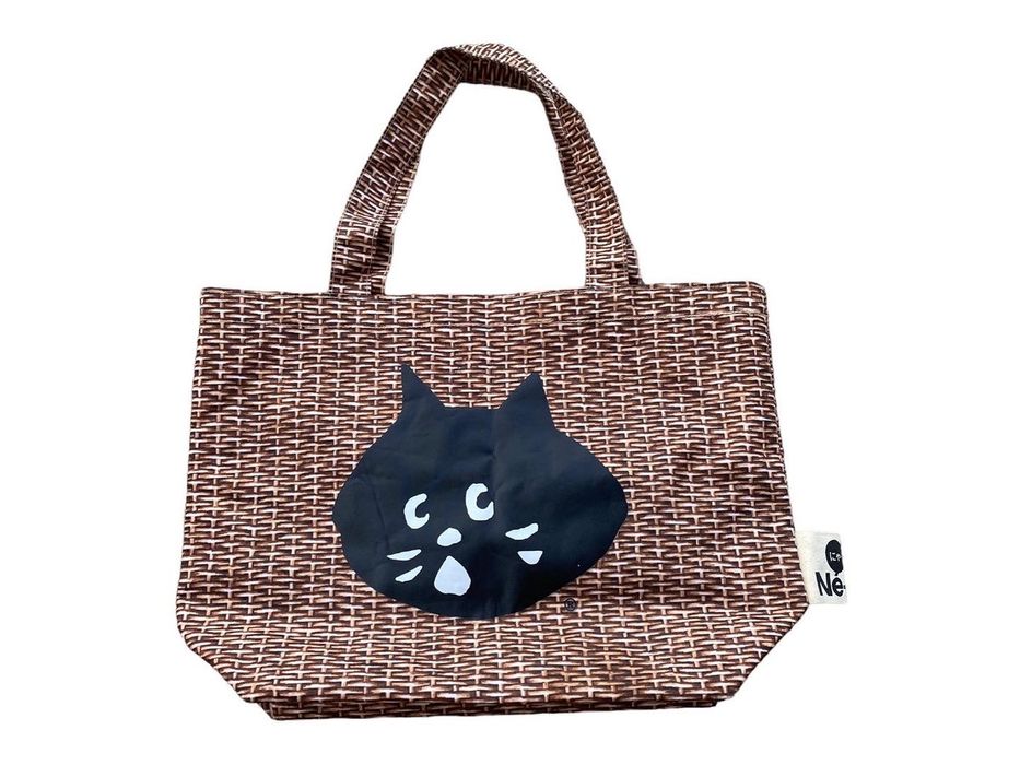 Ne-Net Ne-Net Cat Logo PVC Rattan Printed Drawstring Tote Bag | Grailed