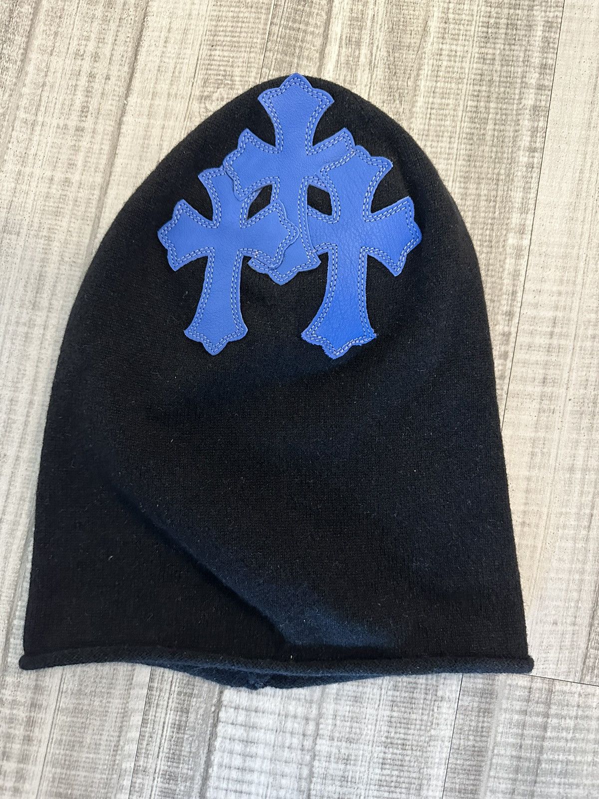 Chrome Hearts Chrome Hearts Cashmere Triple Blue Cross Mask | Grailed