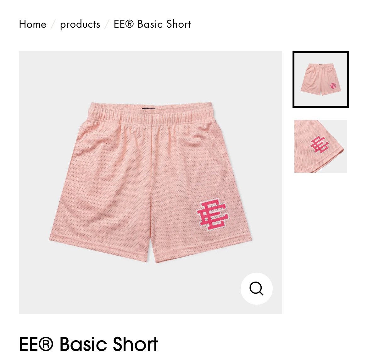 Eric Emanuel Eric Emanuel Barbie rose quartz w neon pink EE shorts ...
