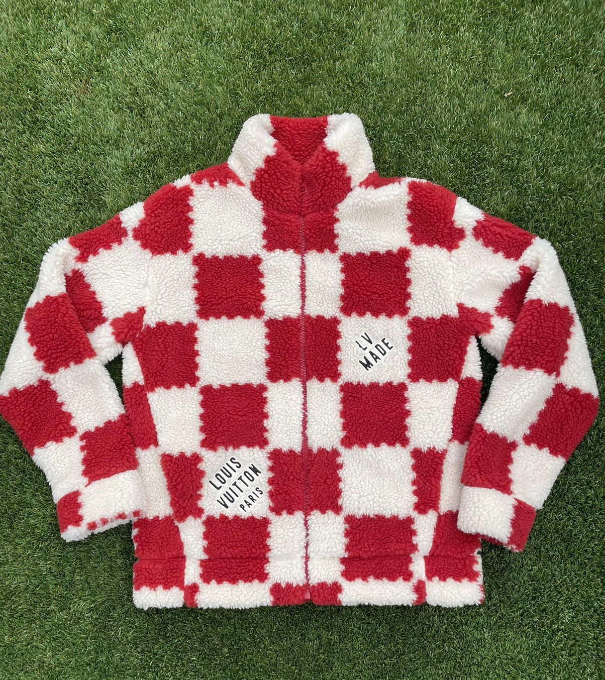 Louis Vuitton Nigo Checkered Fleece Jacket | Grailed