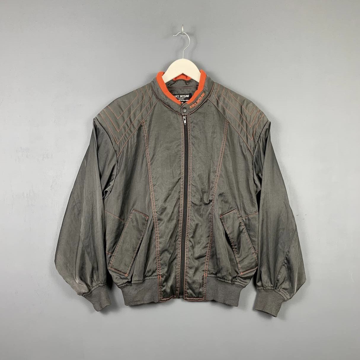 Issey Miyake Vintage Issey Miyake Skyline Medium Full Zip Bomber Jacket ...