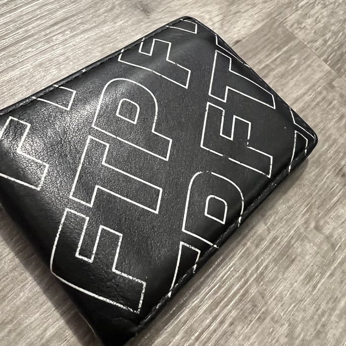 Fuck The Population FTP All Over Leather Outline Wallet | Grailed