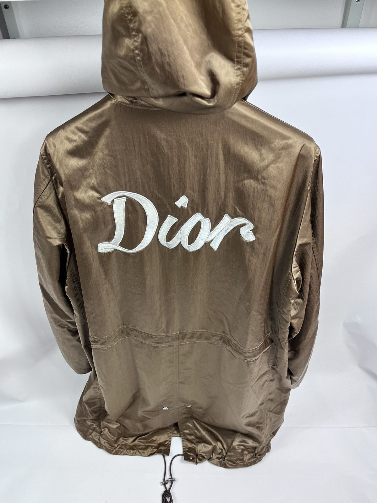 Dior Nylon Logo Embroidered Oversized Parka Jacket | Grailed