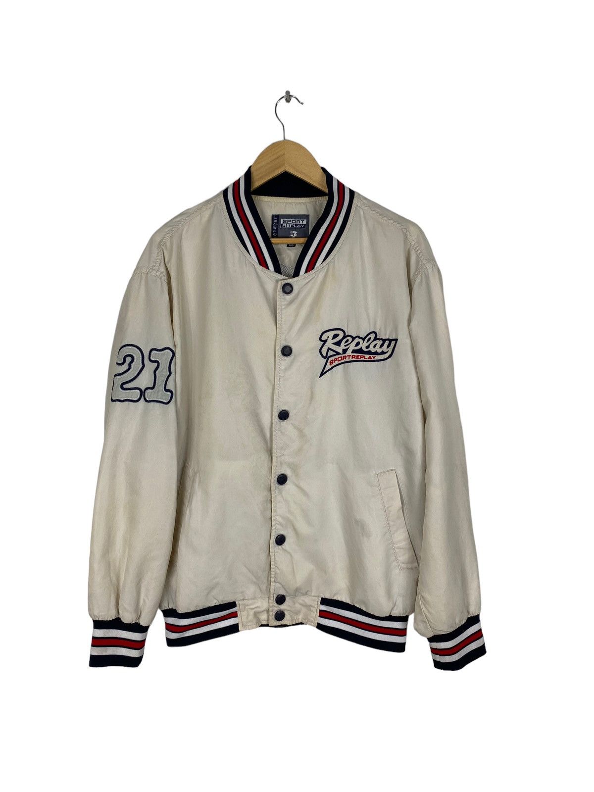 Replay Sport Replay satin bomber varsity jacket | Grailed