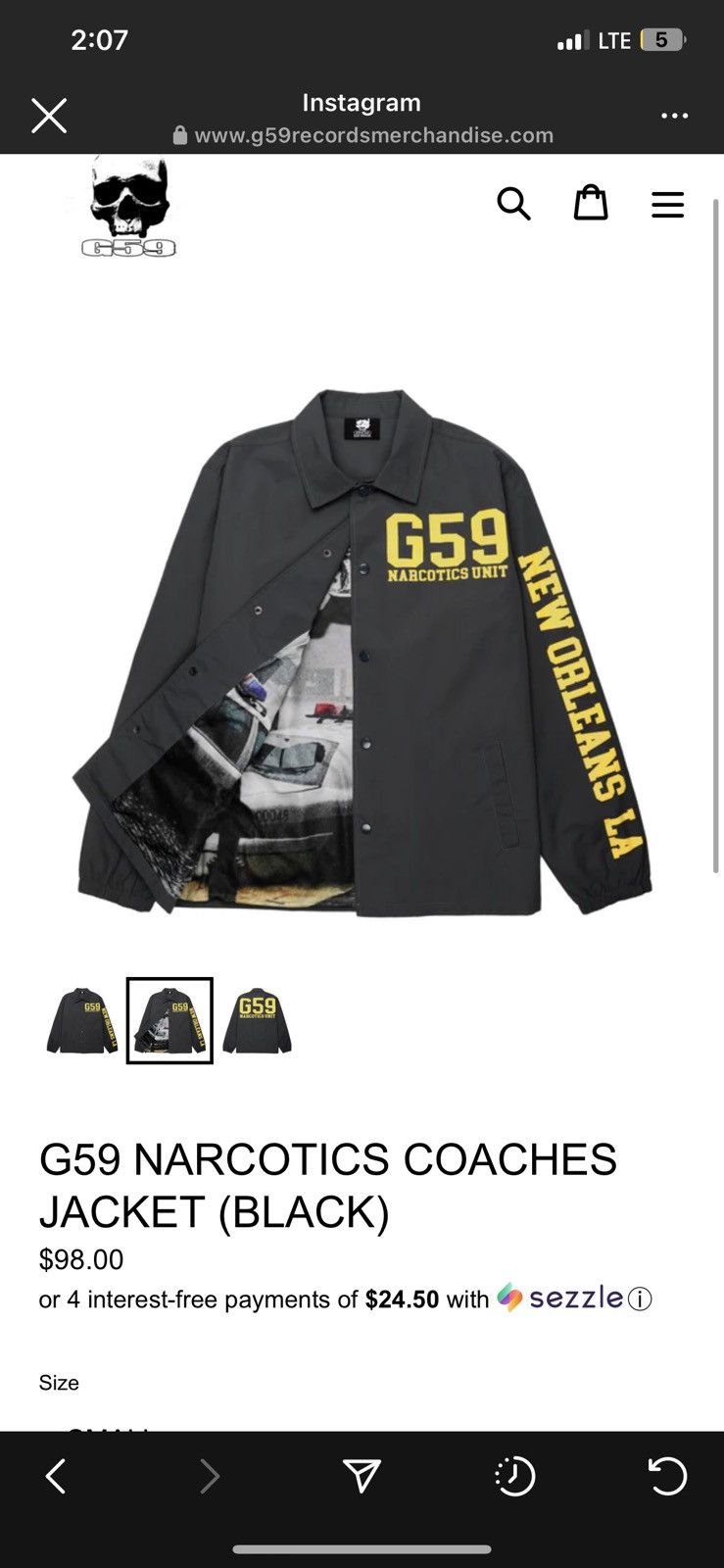 Streetwear G59 Narcotics Coaches Jacket | Grailed