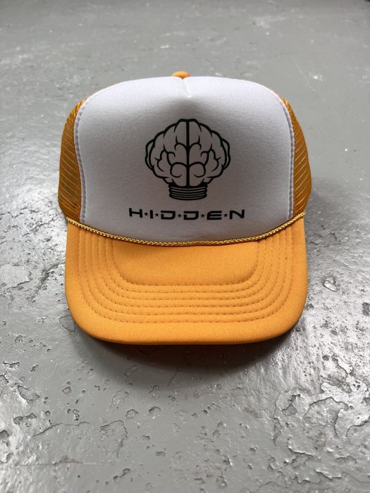 Pharrell Hidden NY x Nerd Brain Trucker Hat Yellow | Grailed