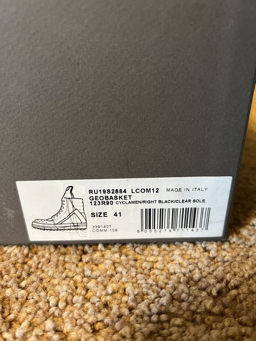 Rick Owens RARE Rick Owens Babel Translucent Red Geobaskets | Grailed