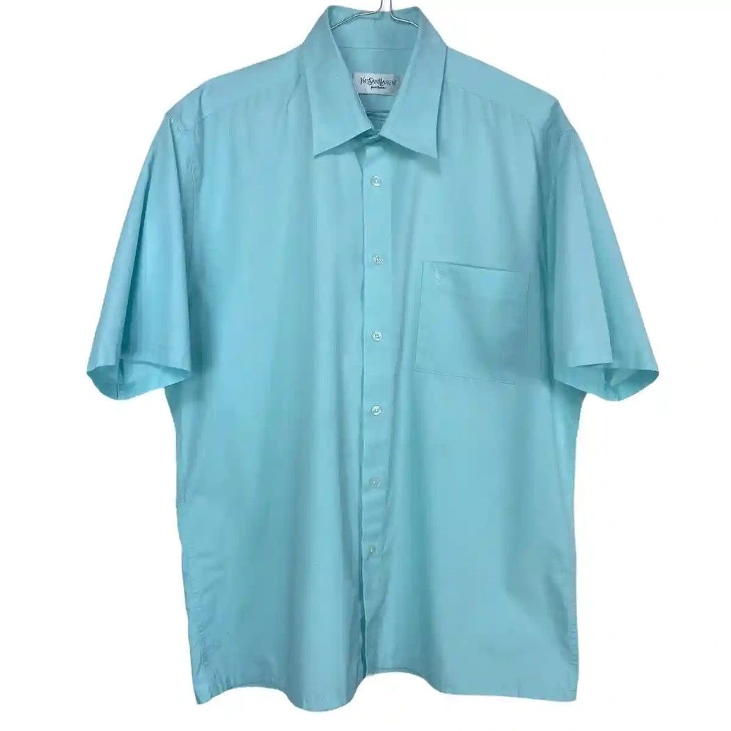 Yves Saint Laurent LASTDROP🔥 Yves Saint Laurent YSL logo Mint Baby Blue ...