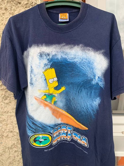 Vintage Rare💙 Vintage Bart Simpson cartoon surt t-shirt sun faded | Grailed