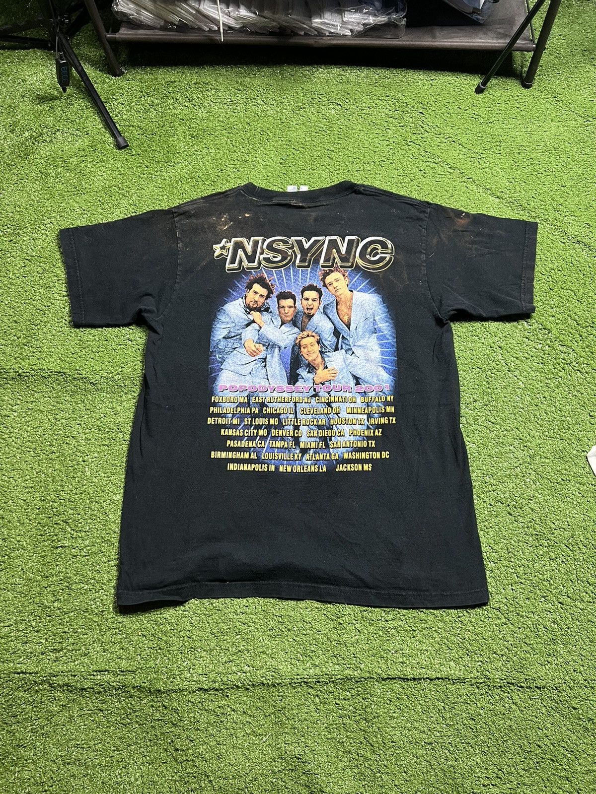 Vintage vintage nsync pop odyssey tour black band shirt | Grailed