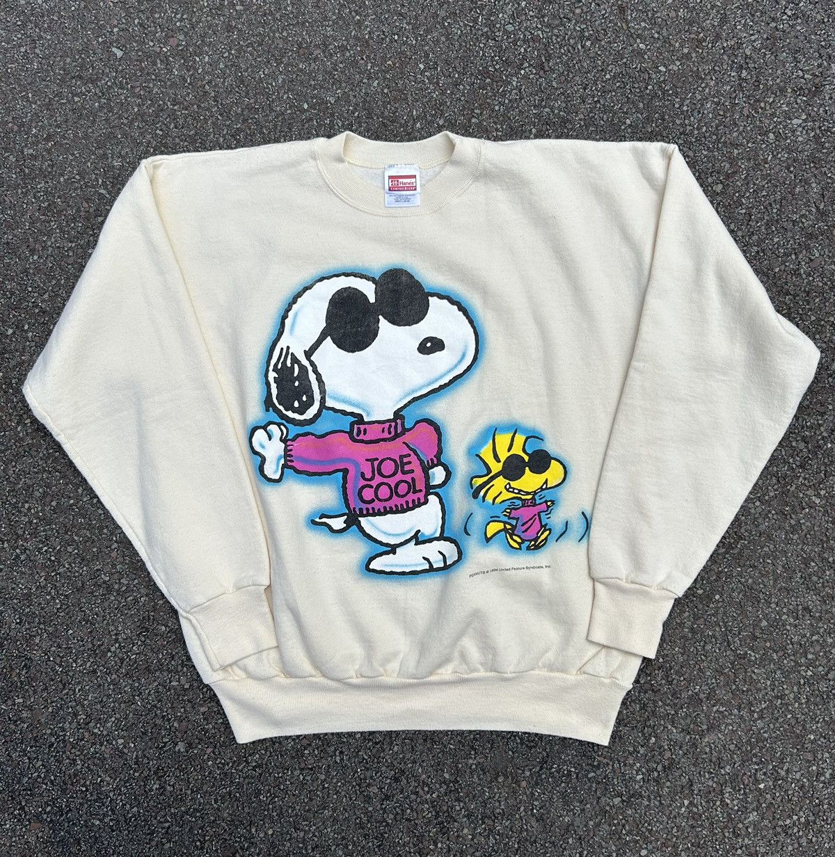 Peanuts × Vintage Vintage 90s Peanuts Joe Cool Snoopy graffiti ...
