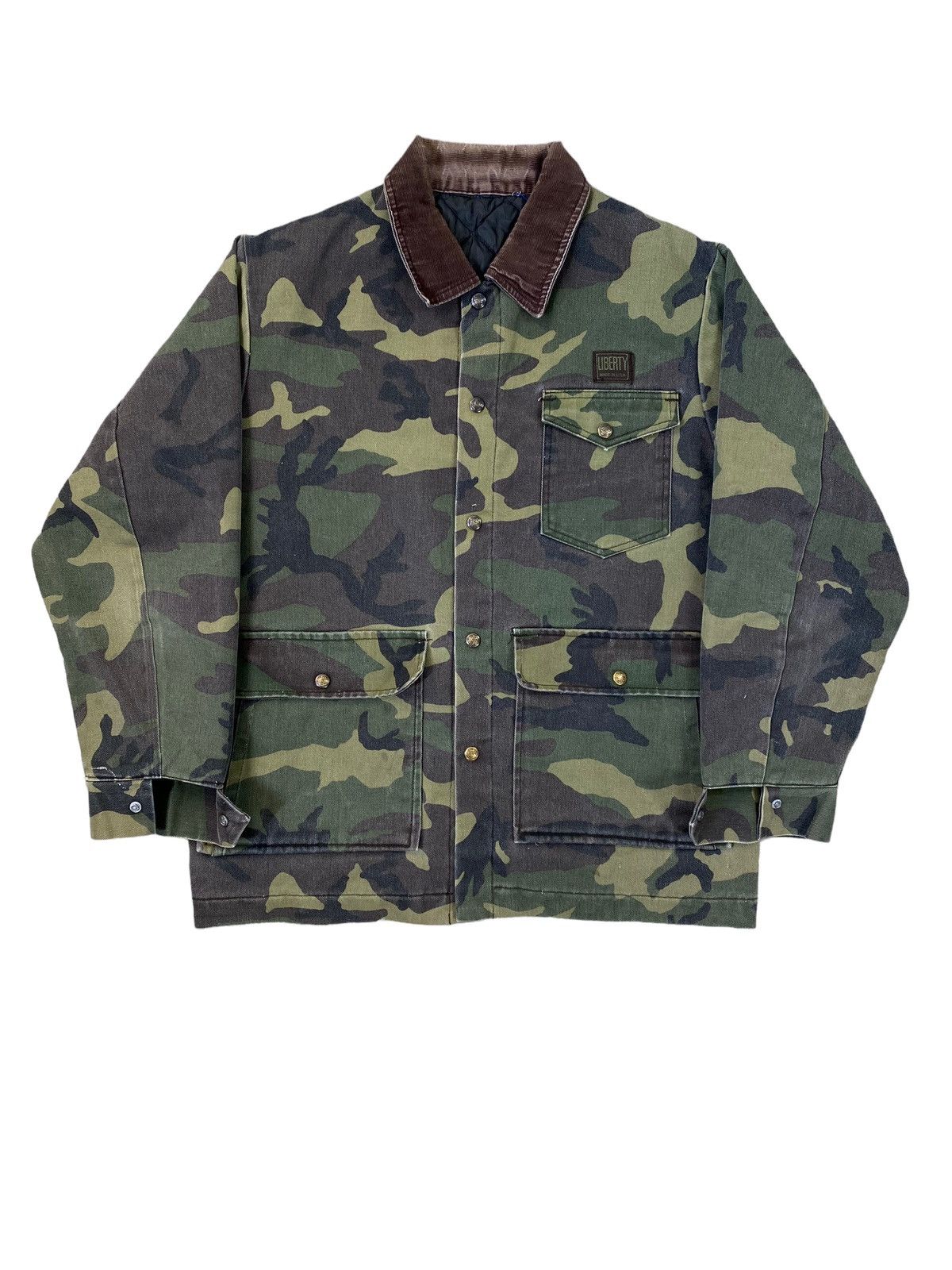 Liberty × Made In Usa × Vintage Vintage 90s Liberty Basic Camo Blank ...