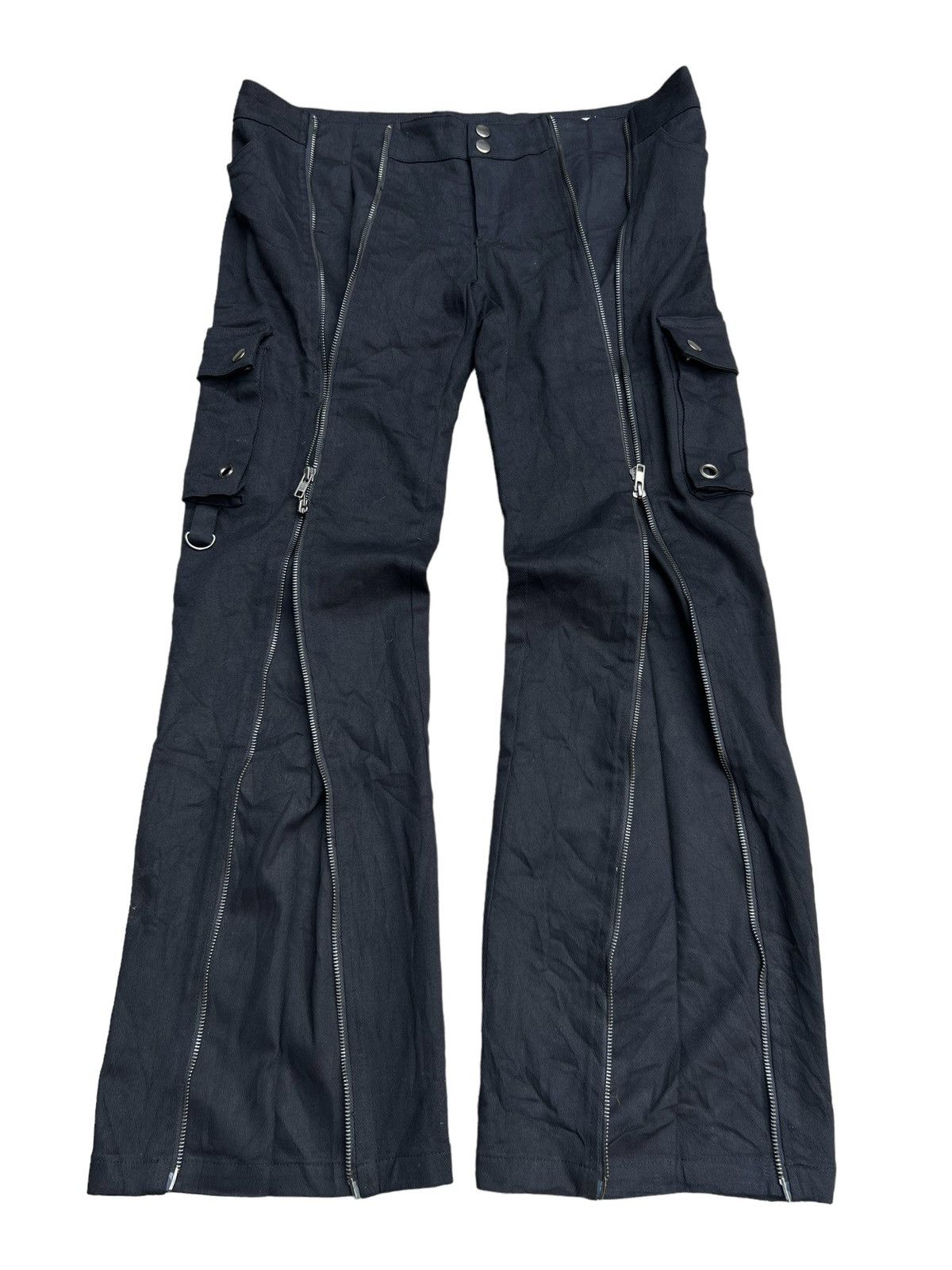 Final Home 90s Final Home Survival Zip Flared Cargo Denim Pants | Grailed