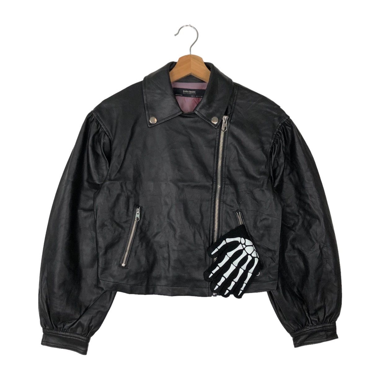 Japanese Brand × Leather Jacket VINTAGE SOFT LEATHER BOMBER JACKET ZARA ...
