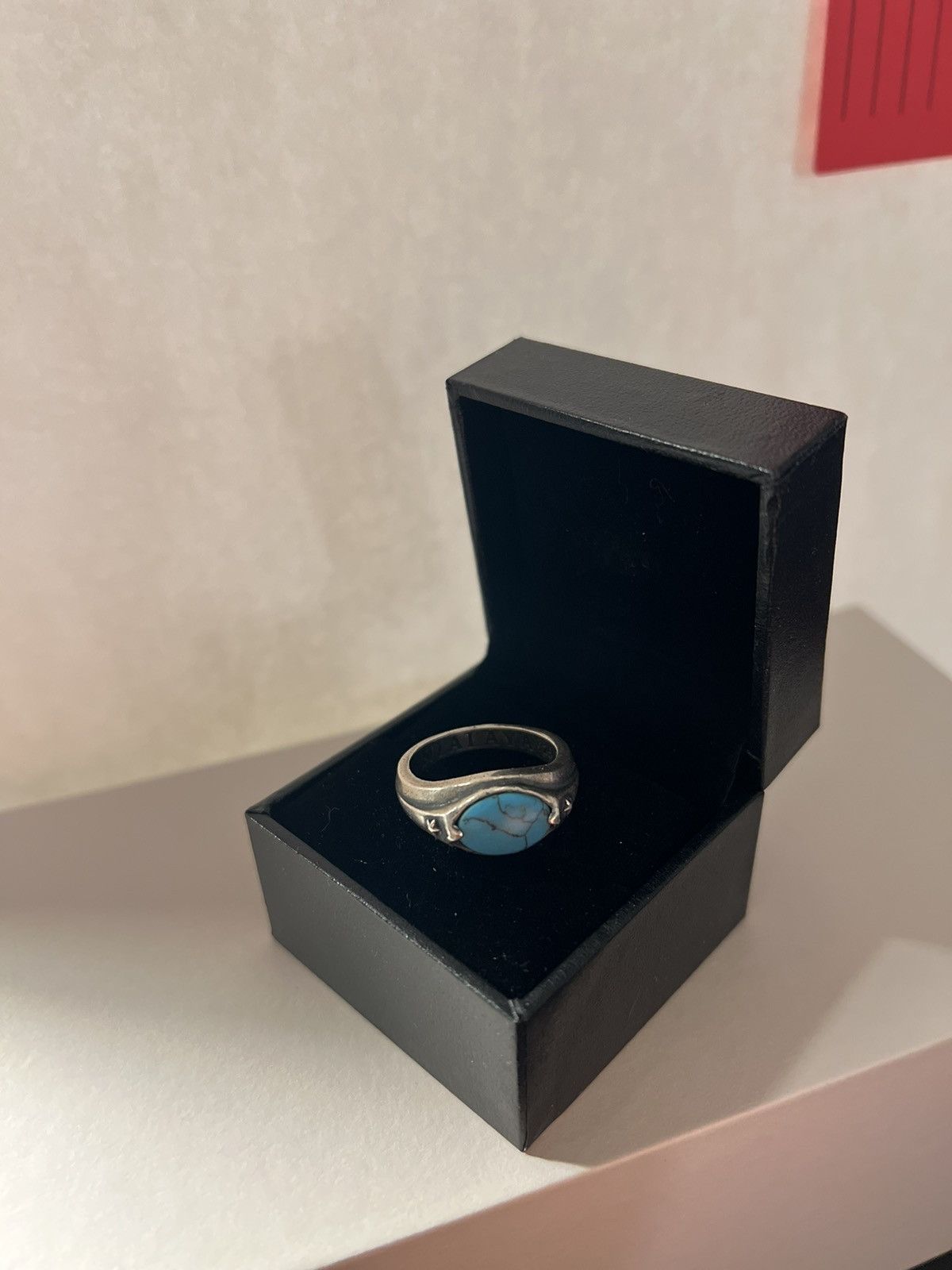 Nialaya NIALAYA Sterling Turquoise Silver Oval Signet Ring | Grailed