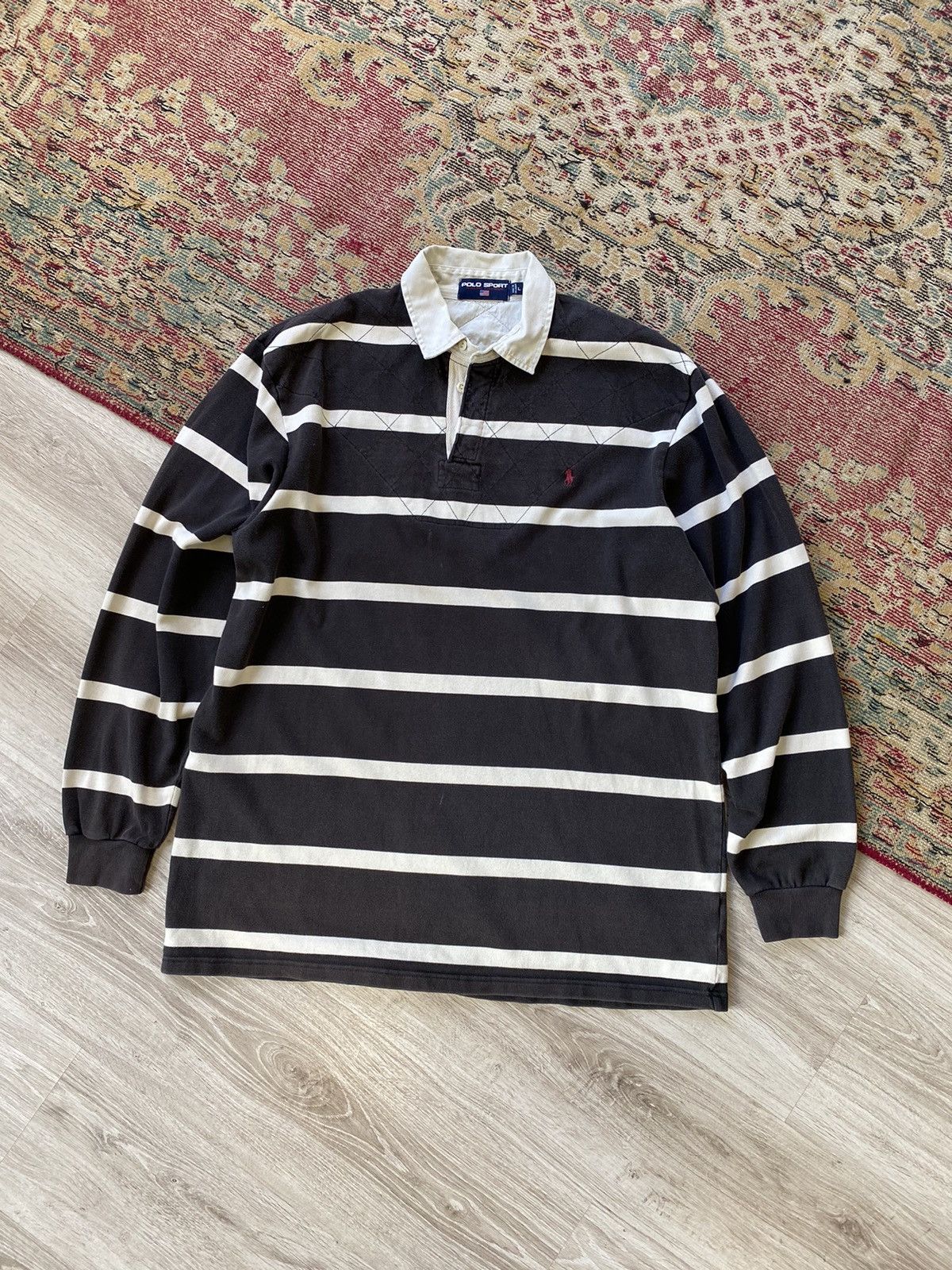 Polo Ralph Lauren Polo Sport Ralph Lauren 90s Rugby Quilted T Shirt | Grailed