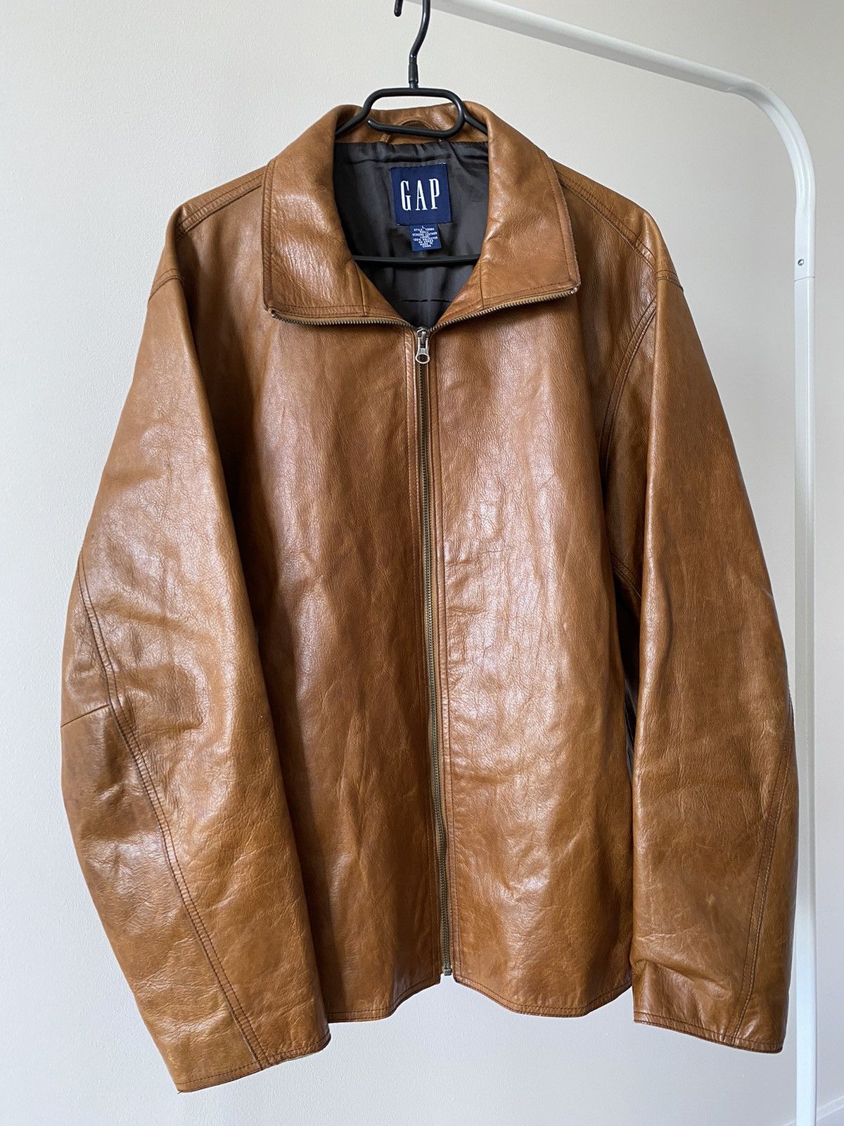 Gap × Leather × Leather Jacket Vintage Gap Brown Genuine Leather Jacket 2001 | Grailed