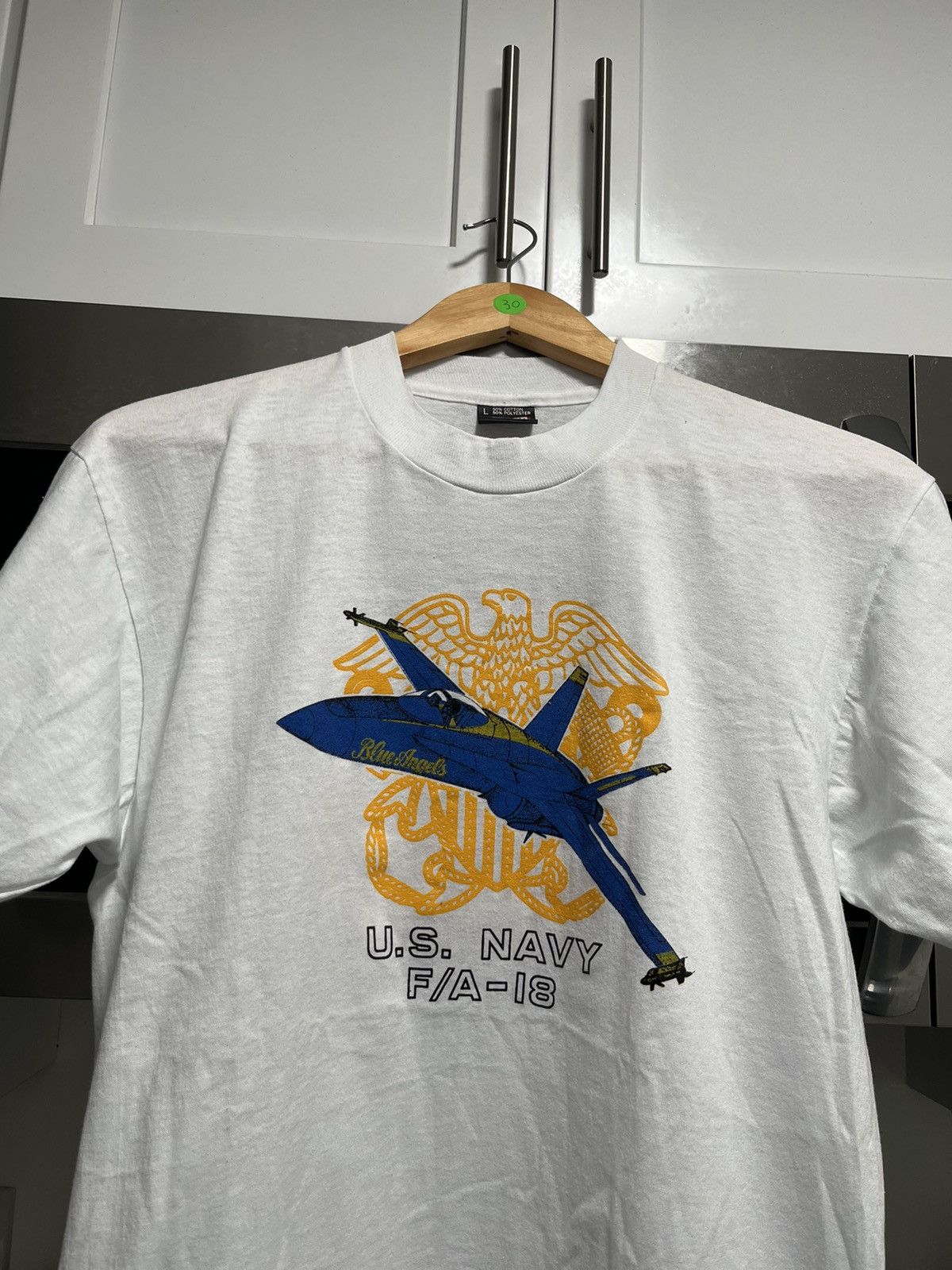 Vintage Vintage 80s U.S Navy F/A -18 Hornet Blue Angels Airplane Tee | Grailed