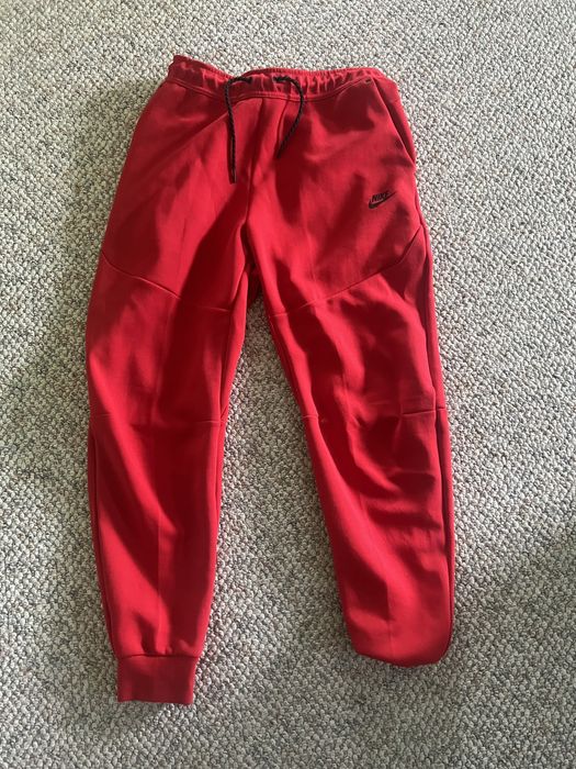 Nike Red Nike Tech Fleece Pants | Grailed