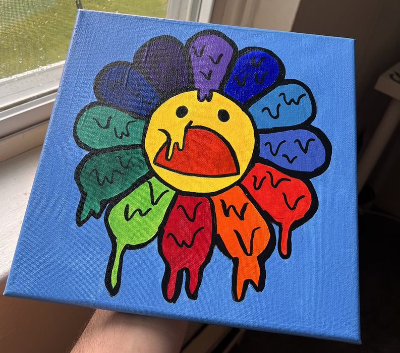 Custom Drippy Murakami Handpainted Wall Art | Grailed
