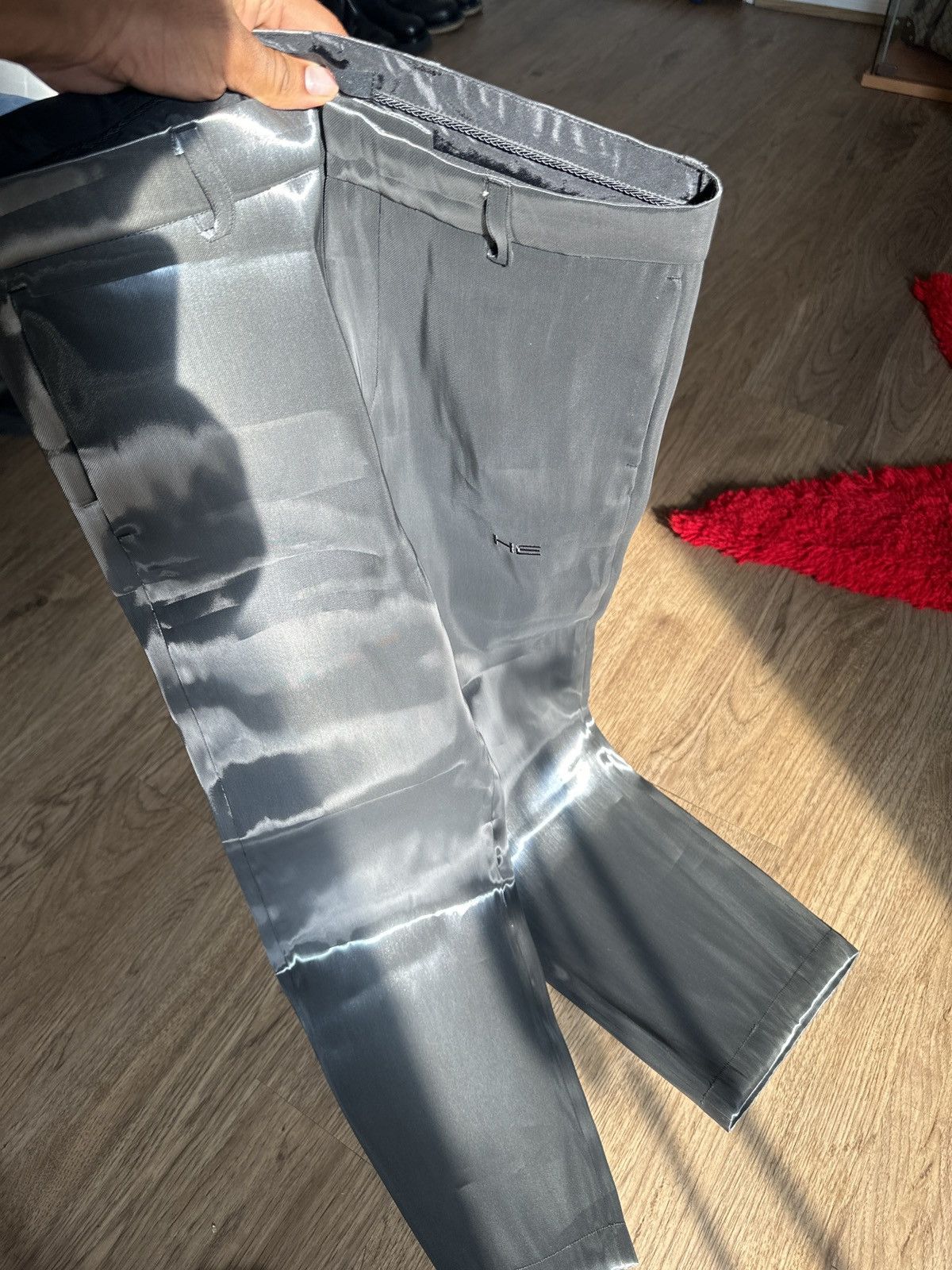 Heliot Emil Liquid Metal pants | Grailed