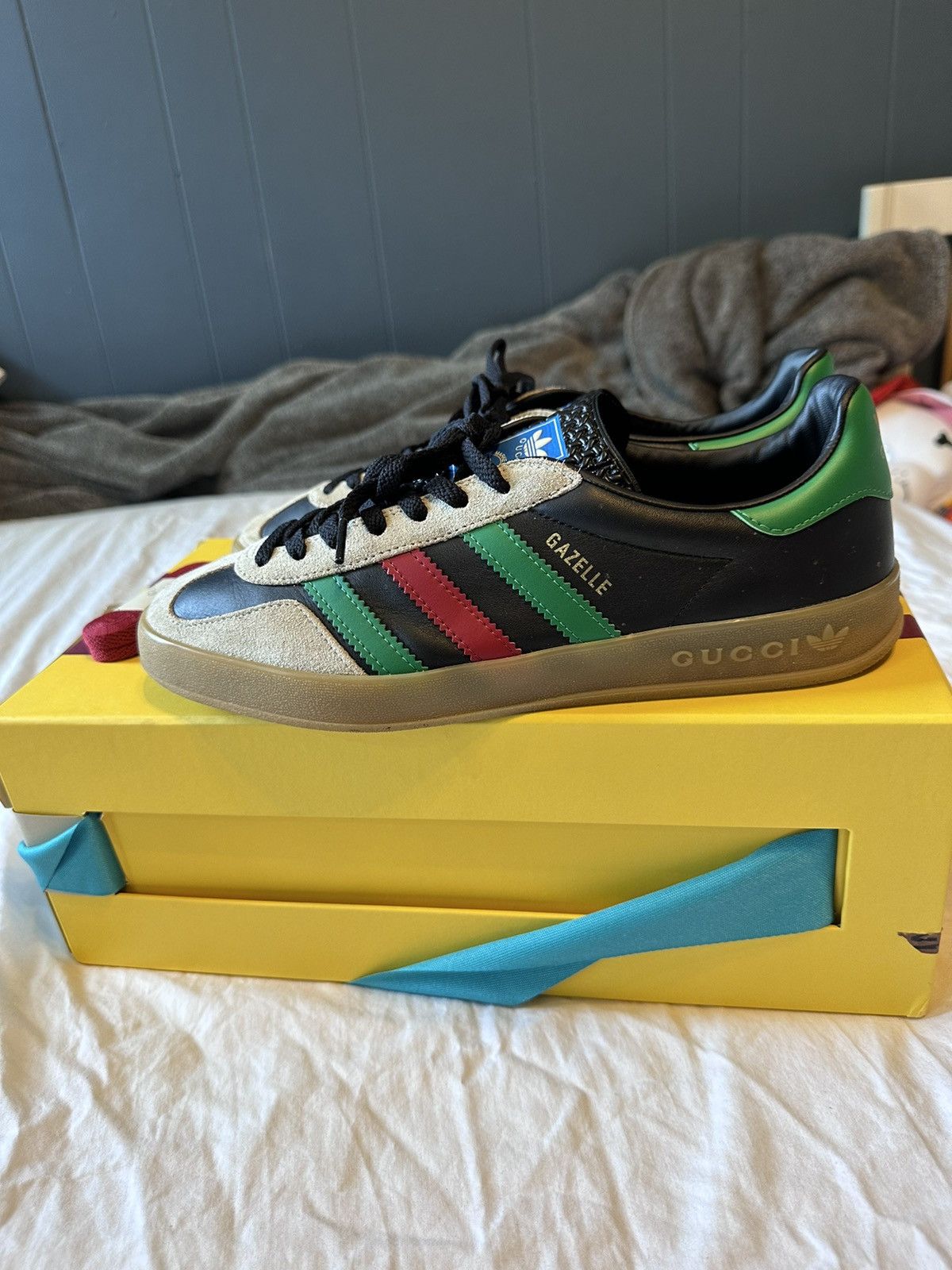 Adidas adidas x Gucci men’s Gazelle ‘Black’ | Grailed