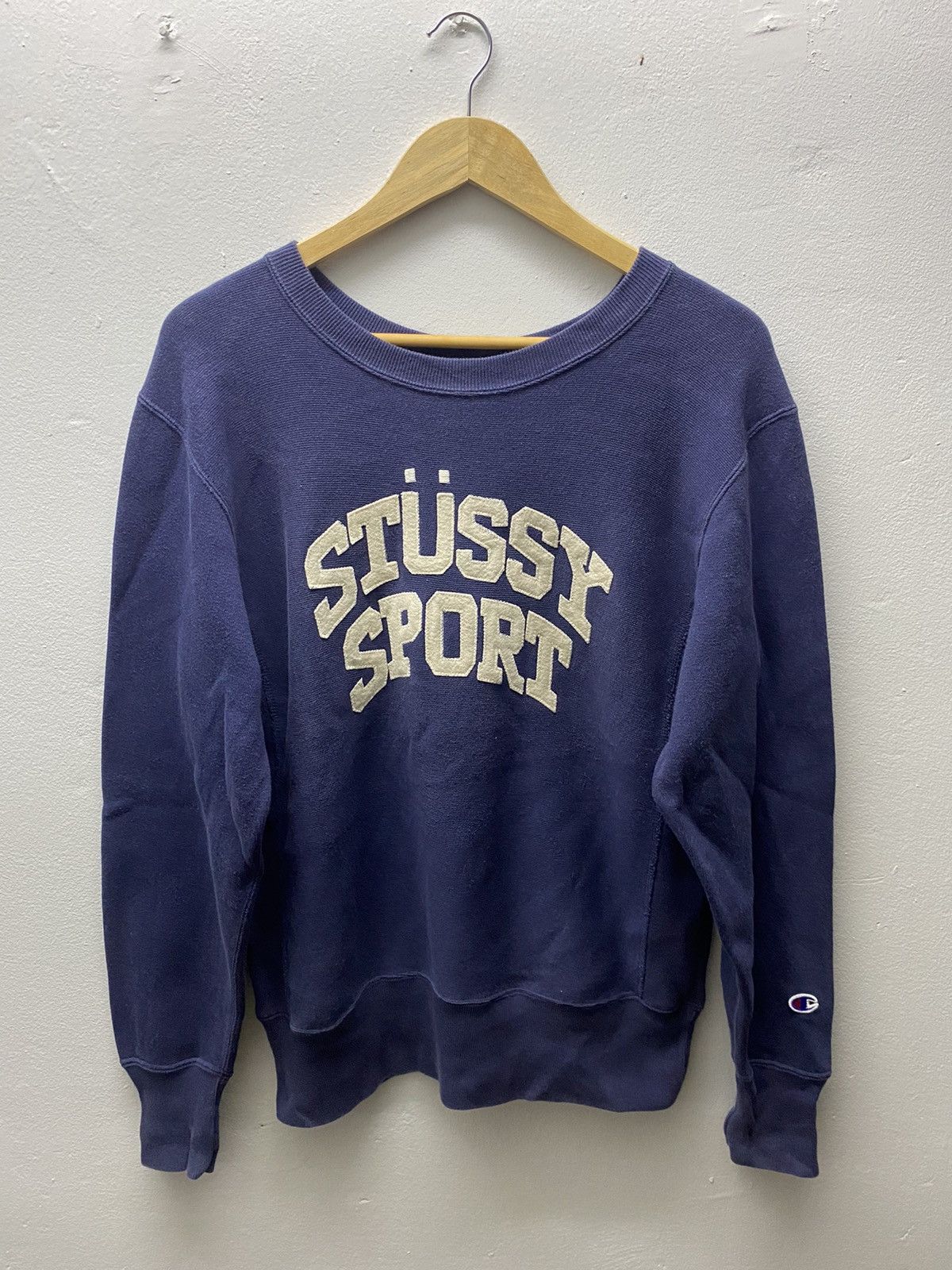 Vintage VTG CHAMPION REVERSE WEAVE CROSSOVER STUSSY SPORT SWEATSHIRT | Grailed