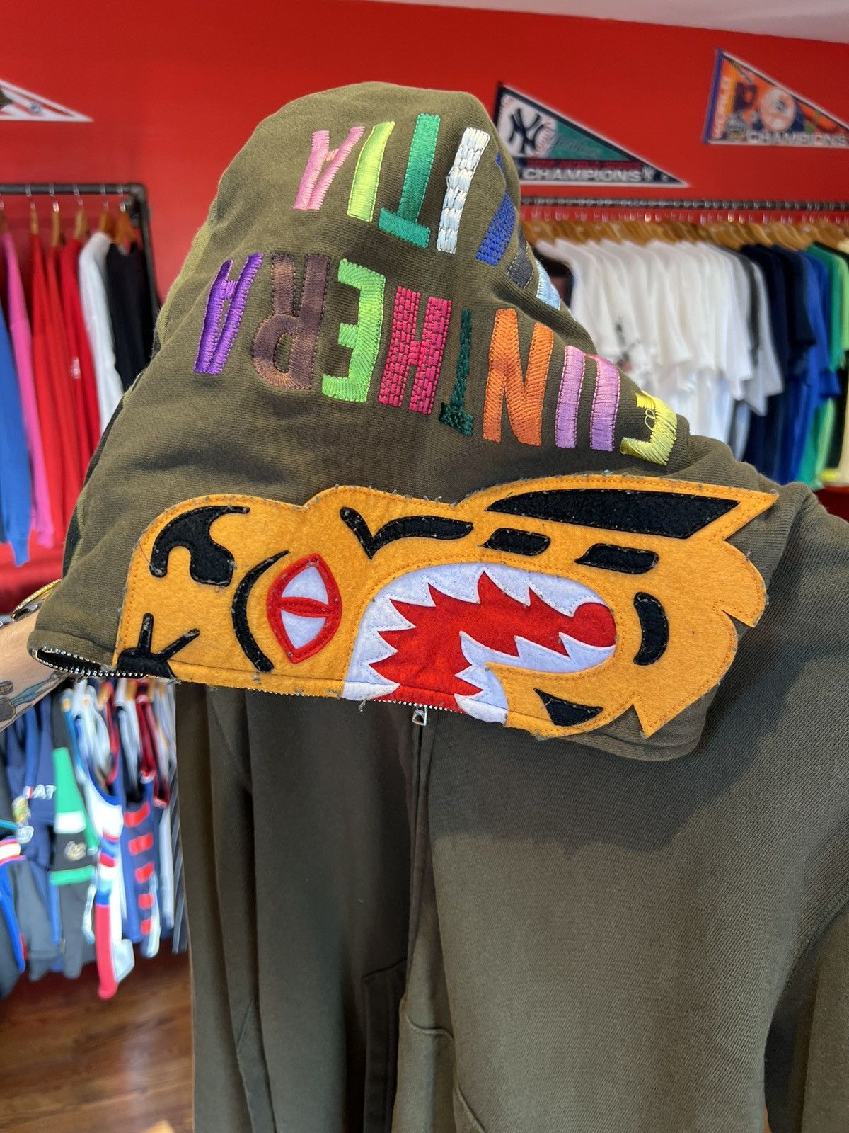 Bape BAPE Tiger Full Zip Hoodie Funthera Militia A Bathing Ape | Grailed