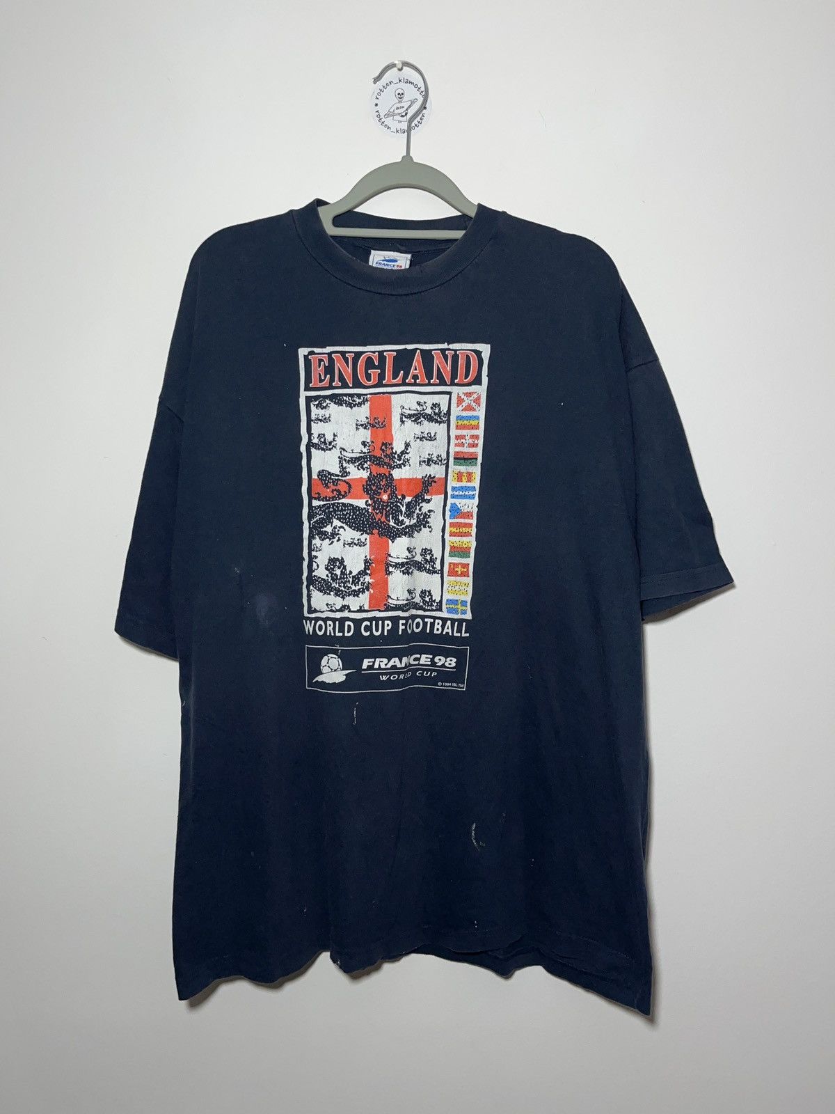 Soccer Jersey × Streetwear × Vintage 1998” France World Cup team England vintage t-shirt | Grailed