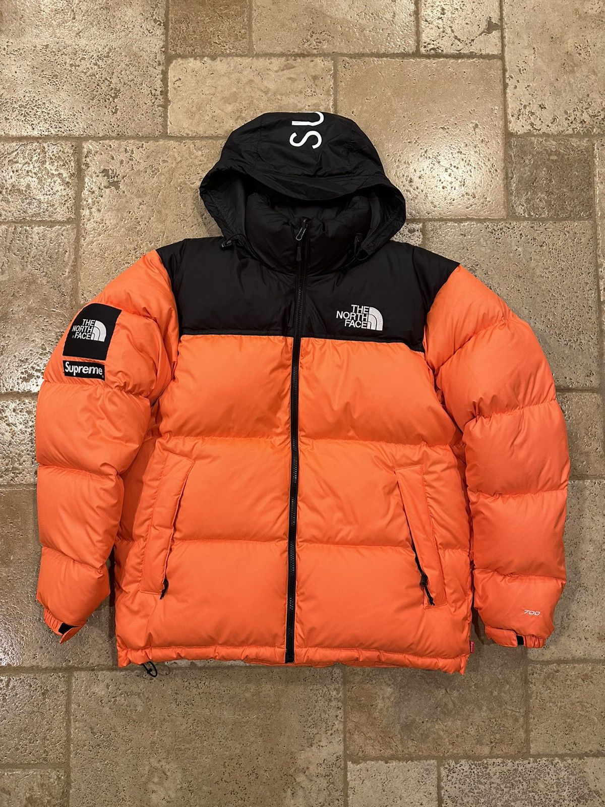Supreme Supreme x TNF The North Face Orange Nuptse Puffer Jacket | Grailed