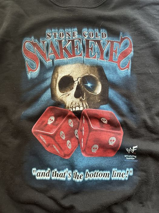 Vintage Vintage Steve Austin Stone Cold Snake Eyes WWF Sweatshirt | Grailed