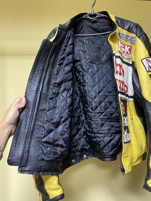 Vintage Honda Nastro Azzurro energie PlayStation leather jacket | Grailed