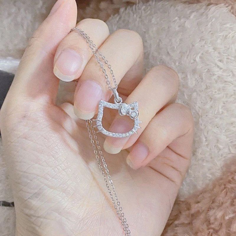 Cuban Link Chain Hello Kitty Pendant Necklace | Grailed