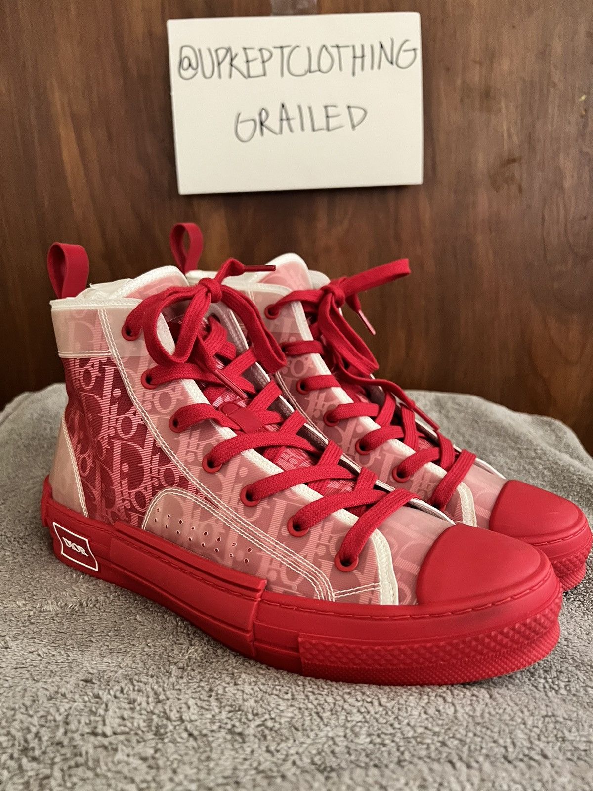 Dior Dior B23 Hi Top Oblique Red | Grailed
